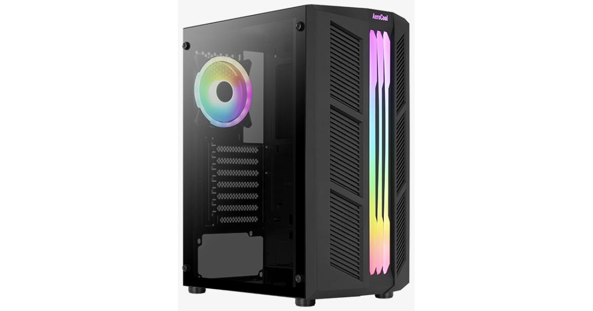 AeroCool Prime ARGB ATX Mid Tower Tempered Glass Gaming Case w/ Bold ...