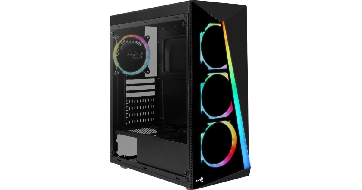 AeroCool Shard ARGB ATX Mid Tower Tempered Glass Gaming Case w/ Stylish ...