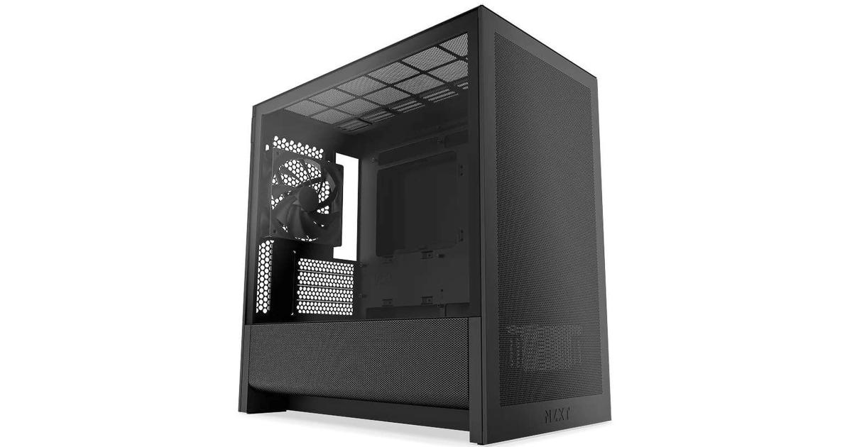 NZXT H3 Flow Mid Tower mATX Tempered Glass Airflow Gaming Case w/ Pre ...