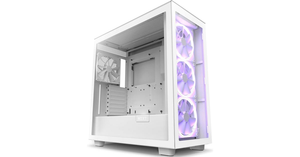 NZXT H7 Elite ATX Tempered Glass Mid Tower Gaming Case w/ 4x140mm Fans ...