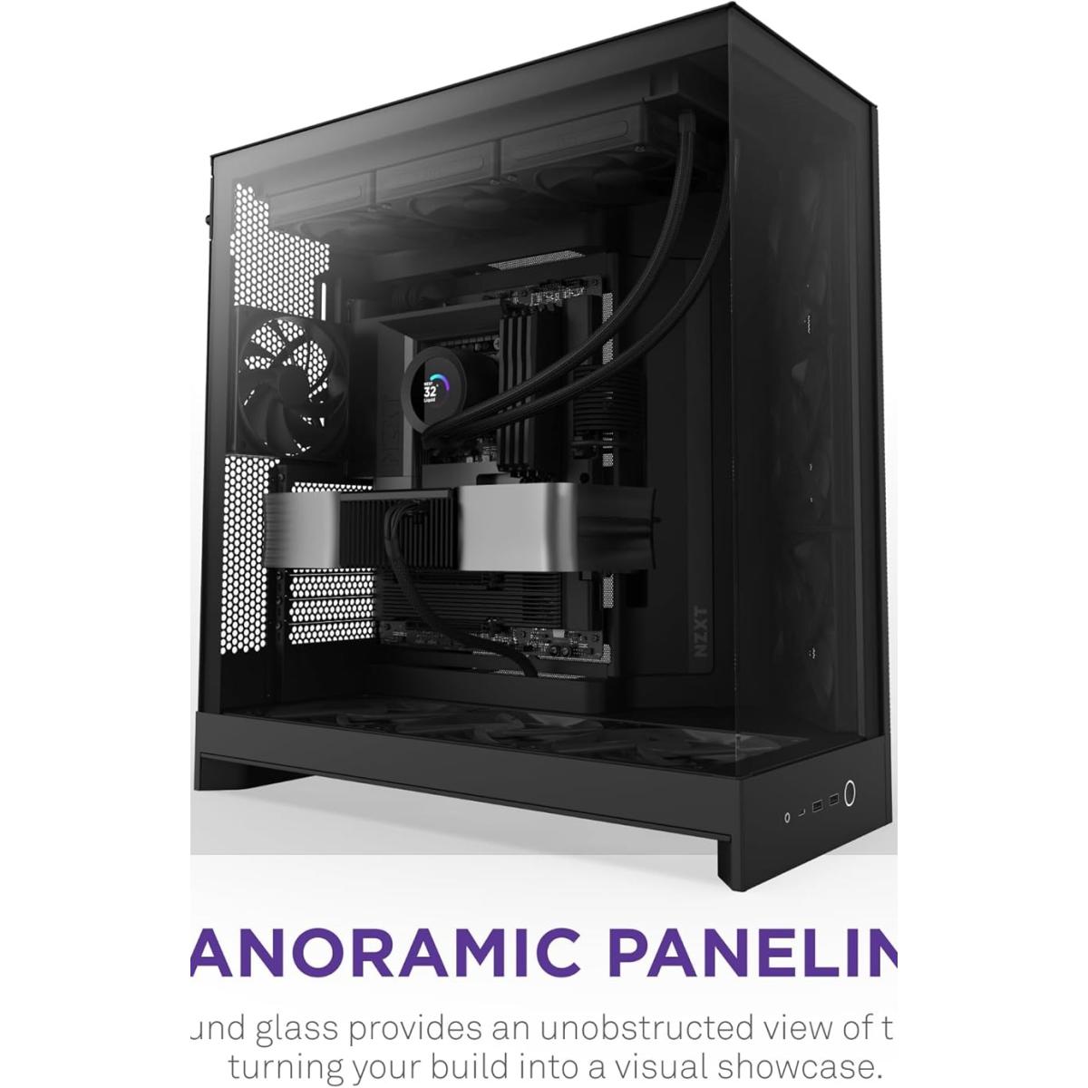 NZXT H9 Flow (2025) Panoramic Perforated Dual-Chamber Mid-Tower ...