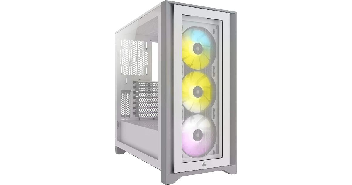 Corsair iCUE 4000X RGB Tempered Glass Mid-Tower ATX Gaming Case ...
