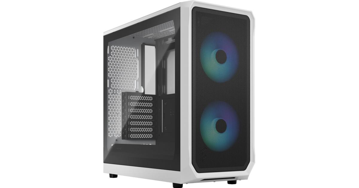 Fractal Design Focus 2 (White) Mesh Mid-Tower Airflow RGB Direct ...