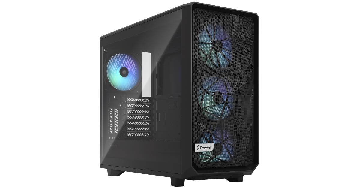 Fractal Design Meshify 2 (Black TG Clear Tint) Mid-Tower Tempered Glass ...