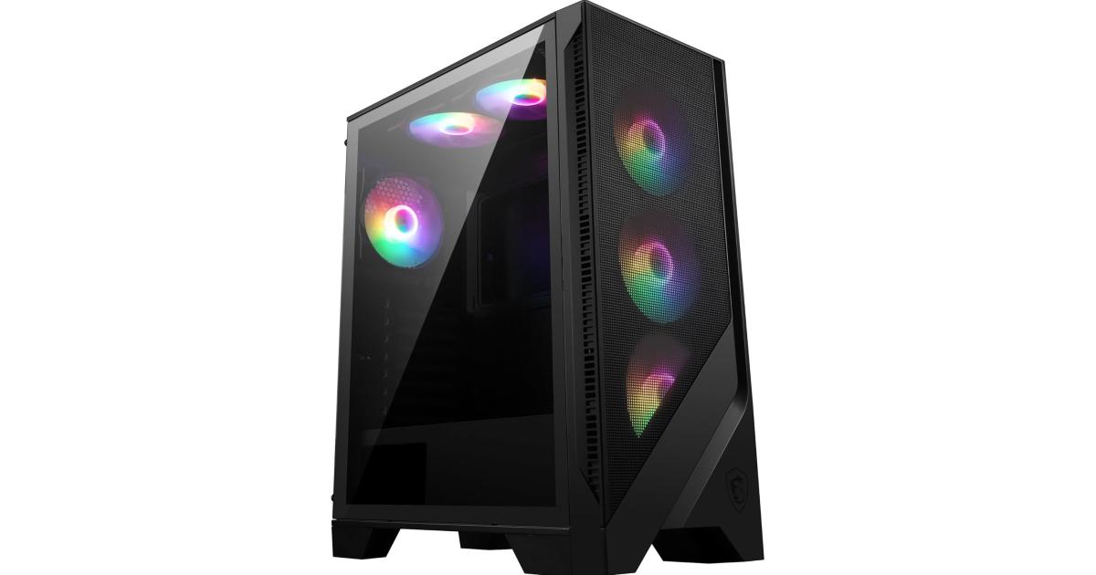 MSI MAG FORGE 120A AIRFLOW Premium ARGB Mid Tower Tempered Glass Mesh ...
