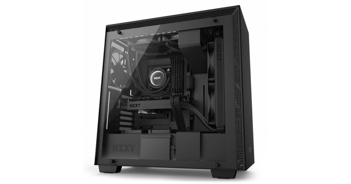 NZXT H710i MATTE BLACK Tempered Glass Gaming Case | CA-H710i-B1 | OS ...