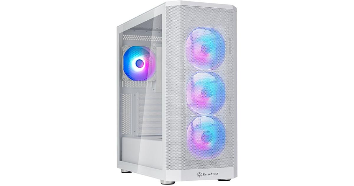 SilverStone FARA 514X (White) ARGB ATX Mid Tower Tempered Glass Gaming ...