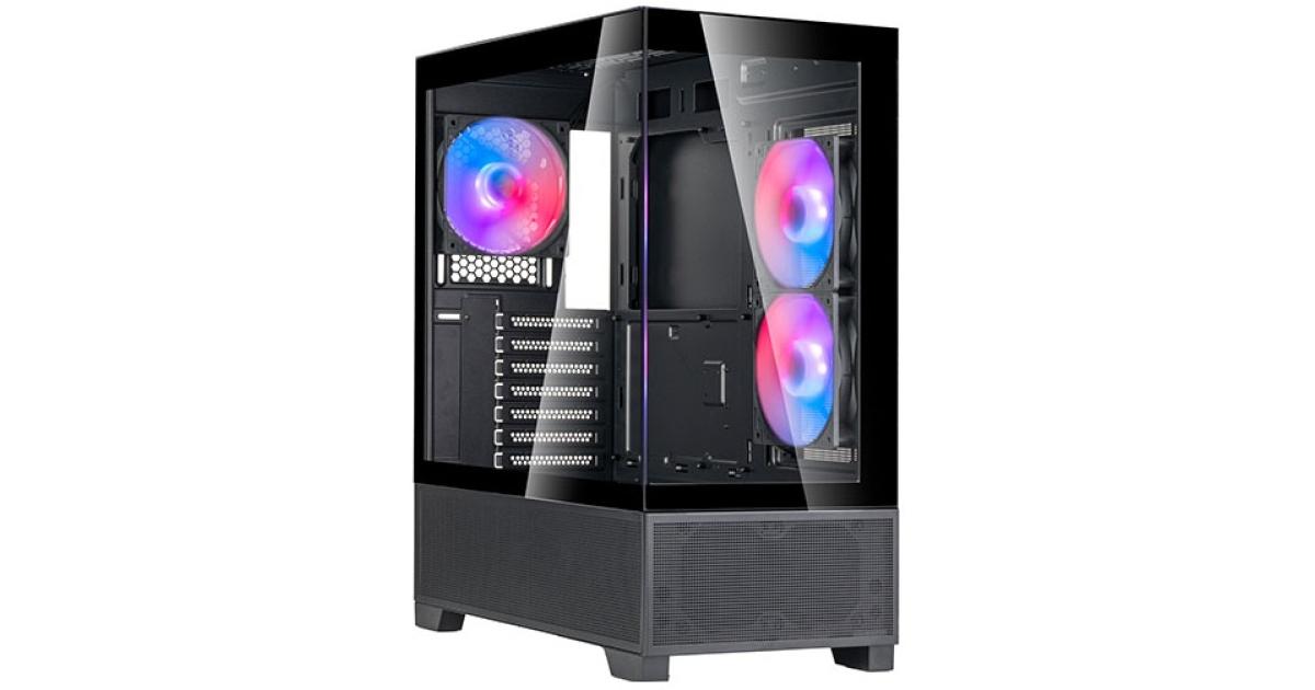 SilverStone Lucid 05 (Black) ARGB ATX Mid Tower Tempered Glass Gaming ...