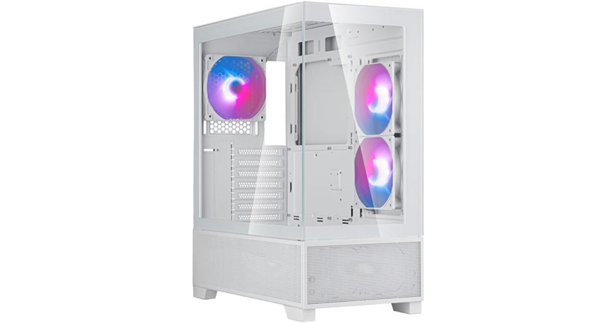 SilverStone Lucid 05 (White) ARGB ATX Mid Tower Tempered Glass Gaming ...