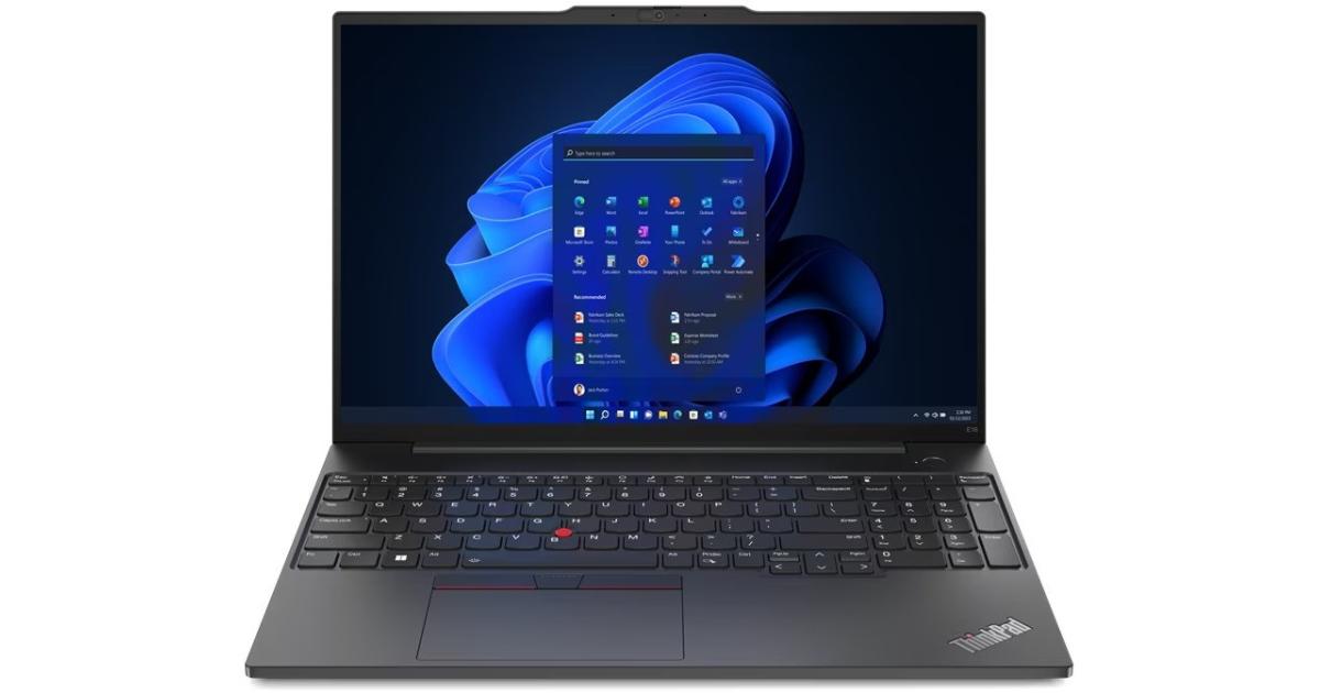 Lenovo ThinkPad E16 Gen 1 (Intel) Graphite Black Laptop, 16" WUXGA FHD+ ...