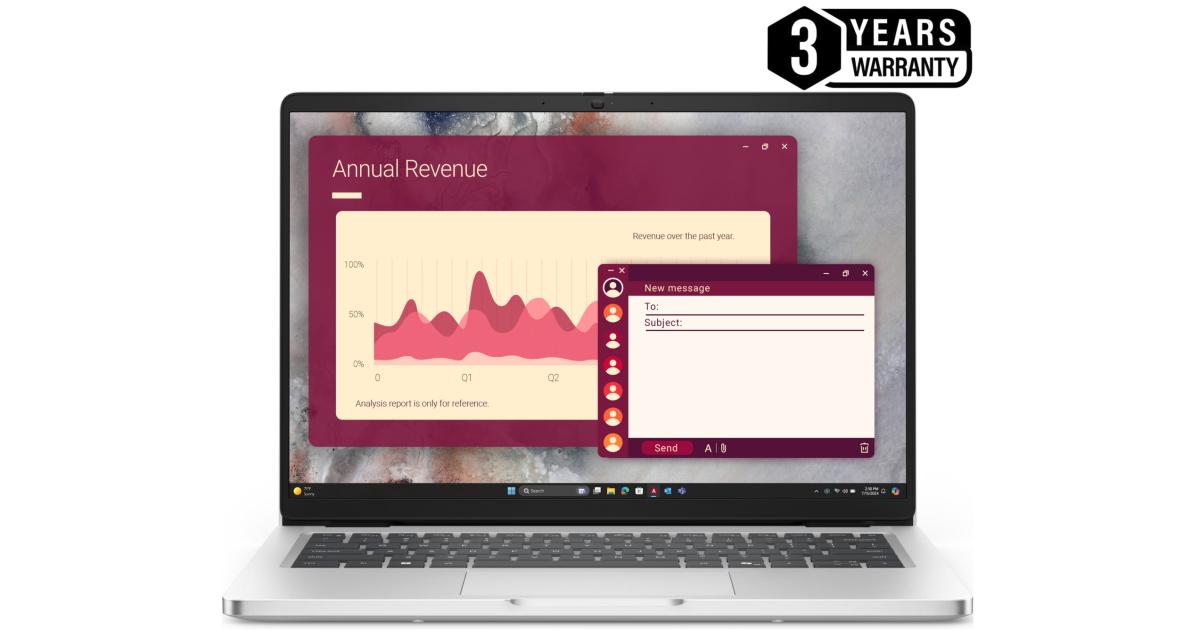 Dell Pro 14, Metallic Finish Laptop, 14" FHD+ IPS, Intel Core Ultra 5 ...