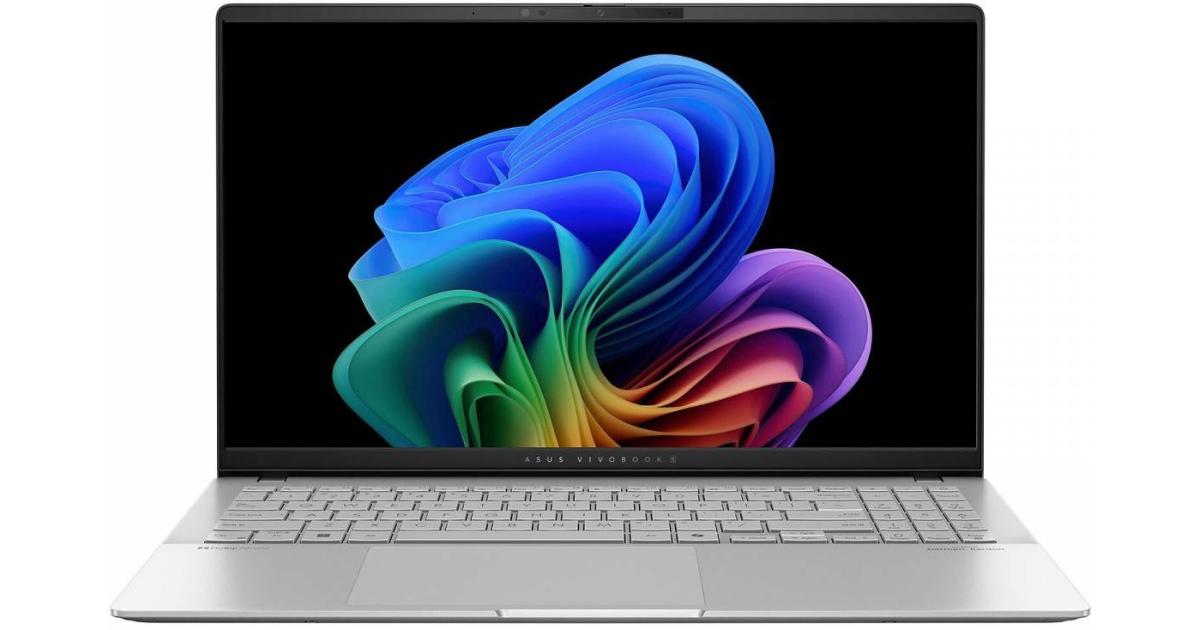 ASUS Vivobook S15 15.6" OLED 3K @120Hz Laptop, Snapdragon X Elite (X1E ...