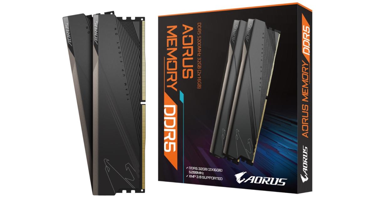 GIGABYTE AORUS Memory DDR5 32GB (2x16GB) 5200MHz-CL40 Desktop Memory ...