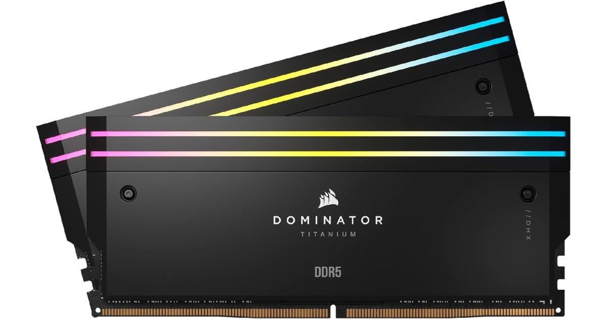 CORSAIR DOMINATOR TITANIUM RGB 48GB (2x24GB) DDR5 RAM 8000MT/s CL38 ...
