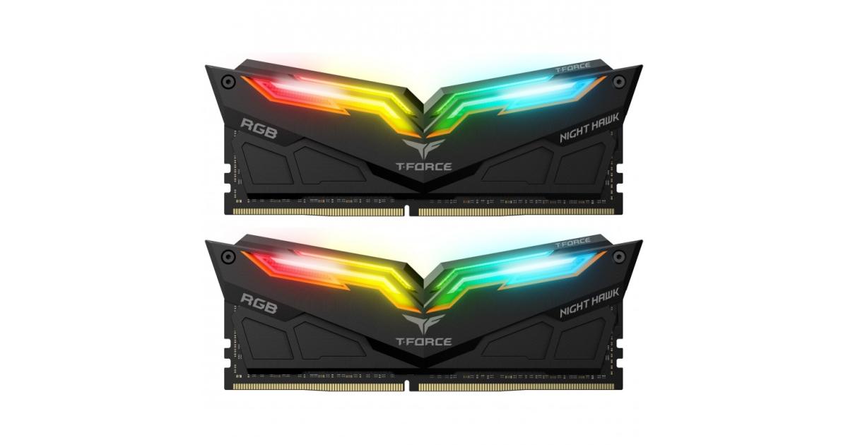 TEAMGROUP T-Force NIGHT HAWK RGB 16GB 2x8 4000MHZ DDR4 GAMING MEMORY ...