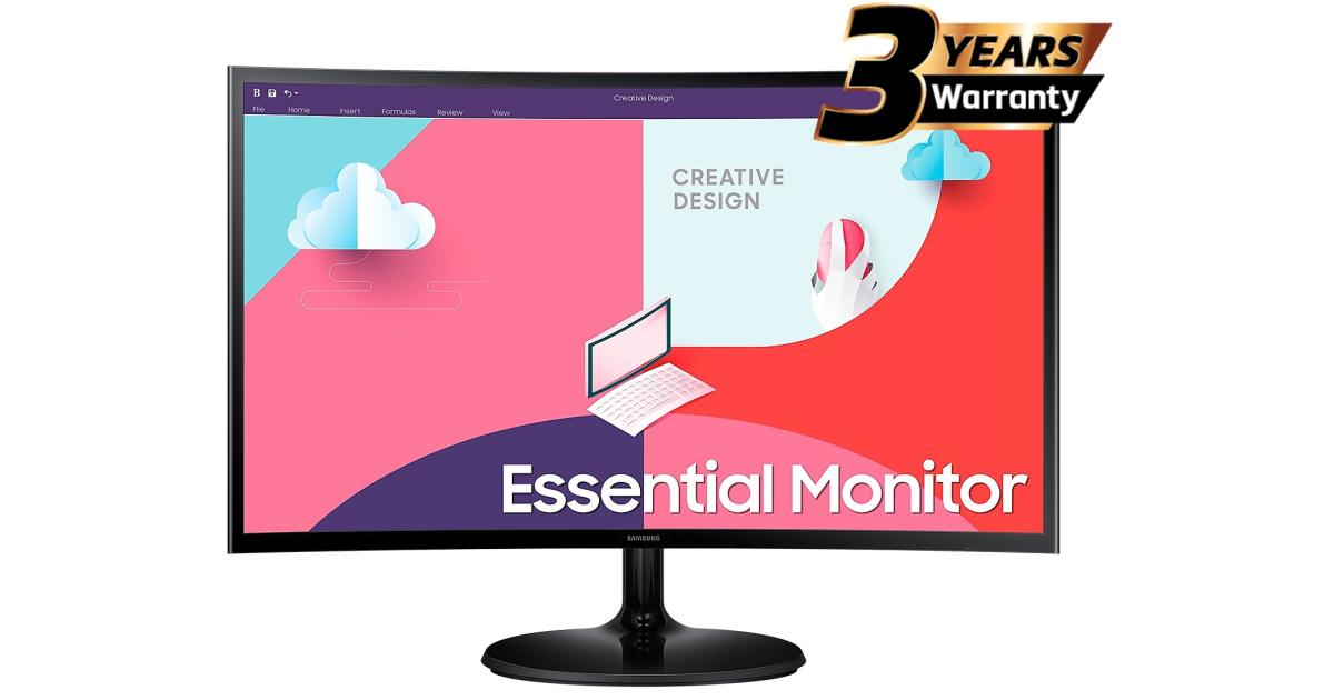 Samsung 24" (C360) Full-HD, VA Curved Monitor, 75Hz w/ AMD FreeSync ...