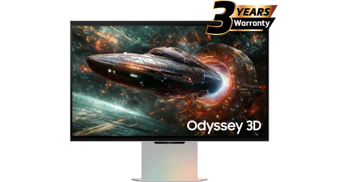 Samsung Odyssey 3D (FG900) 27" Flat Monitor 4K (3840 x 2160) 165Hz, 1ms(GTG), IPS, HDR10+, 99% ...