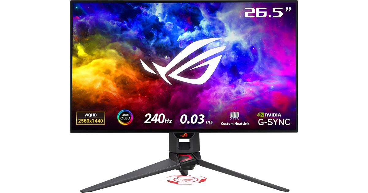 ASUS ROG SWIFT OLED (PG27AQDM) 27" Flat Gaming Monitor OLED 2K (2560 x ...