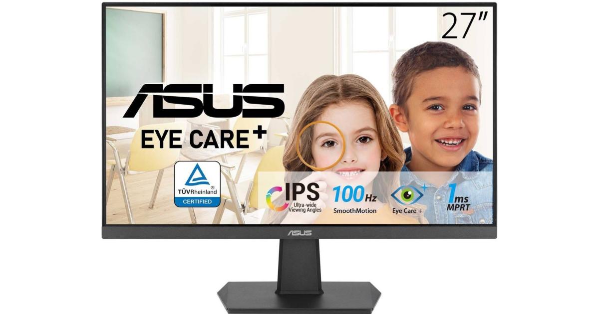 ASUS VA27EHF 27'" Flat Gaming Monitor FHD 1080p, IPS, 100Hz, 1ms ...