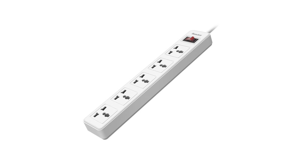 Huntkey SSZ501 Power Strip Surge w/ 5 Universal AC Sockets (3M ...