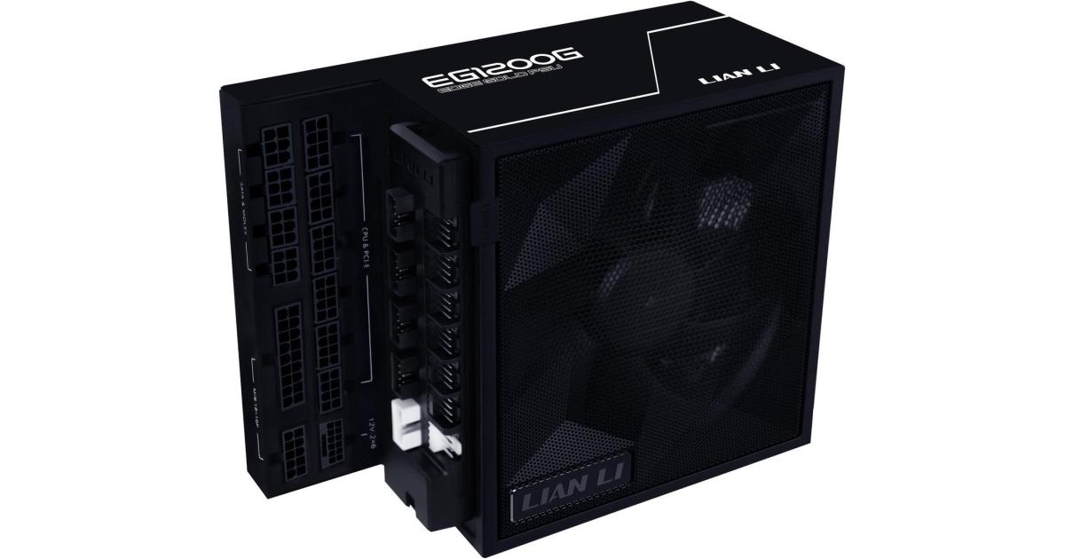 Lian Li Edge EG1200G 1200W Gold (Black) (ATX 3.1) PCIE 5.1 (12V-2×6) 80 ...