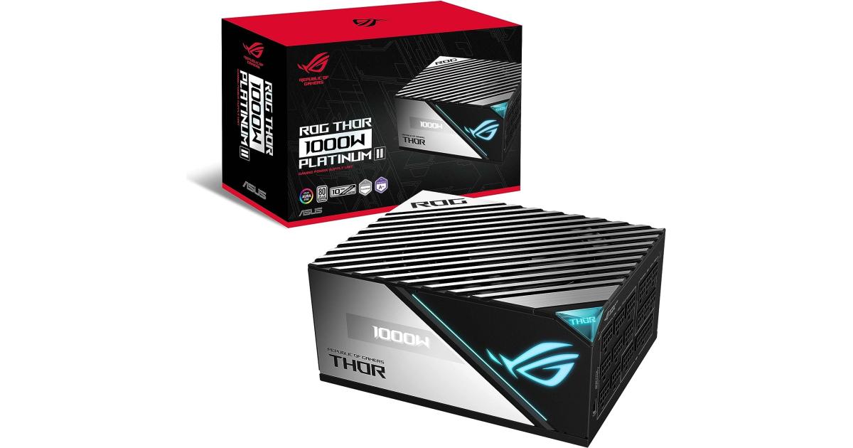ASUS ROG THOR 1000W Platinum II (ATX 3.0) 80 Plus Platinum Fully ...