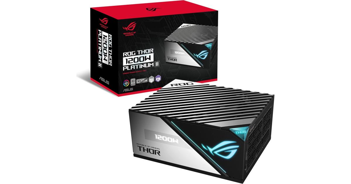 ASUS ROG THOR 1200W Platinum II (ATX 3.0) 80 Plus Platinum Fully ...
