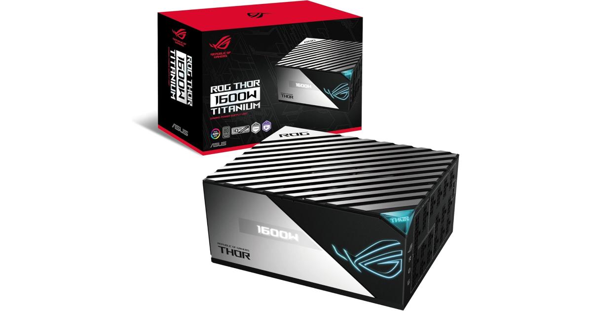 ASUS ROG THOR 1600W Titanium (ATX 3.0) 80 Plus Titanium Fully Modular ...