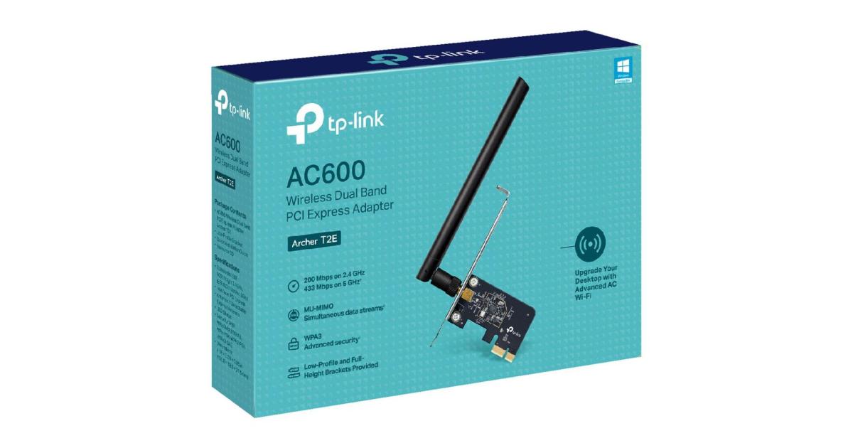 TP-Link Archer T2E AC600 Wireless Dual Band PCI Express Adapter w ...