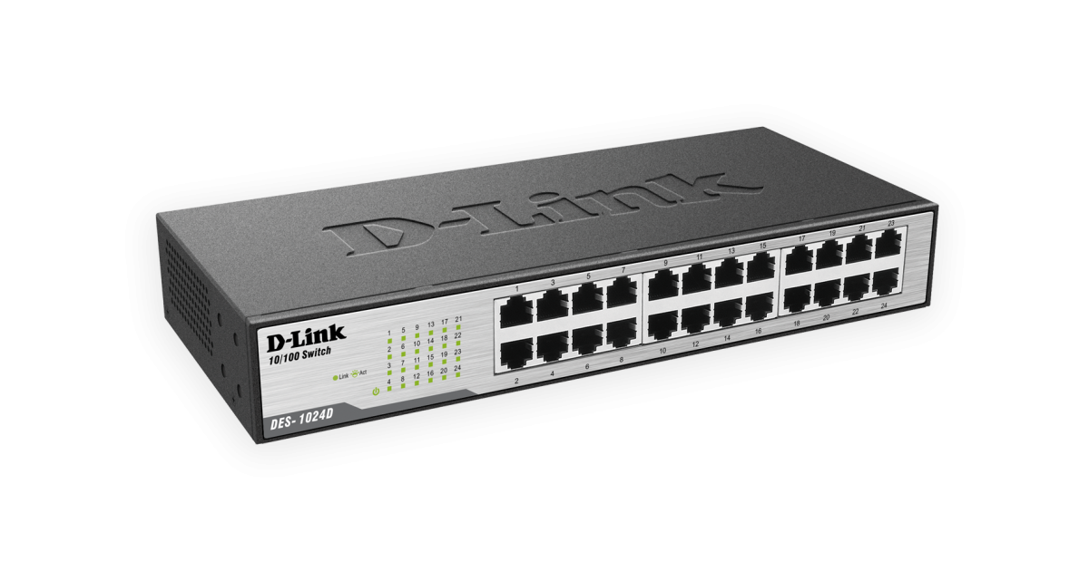 D-Link 24-Port 10/100 Unmanaged Rackmount Switch | DES-1024D | OS | Jordan
