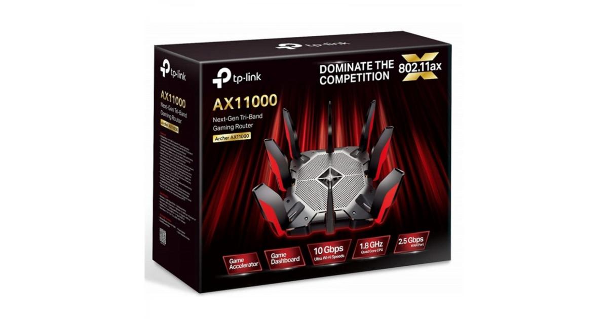 TP-LINK Archer AX11000 Next-Gen Tri-Band 10 Gigabit Gaming Router ...